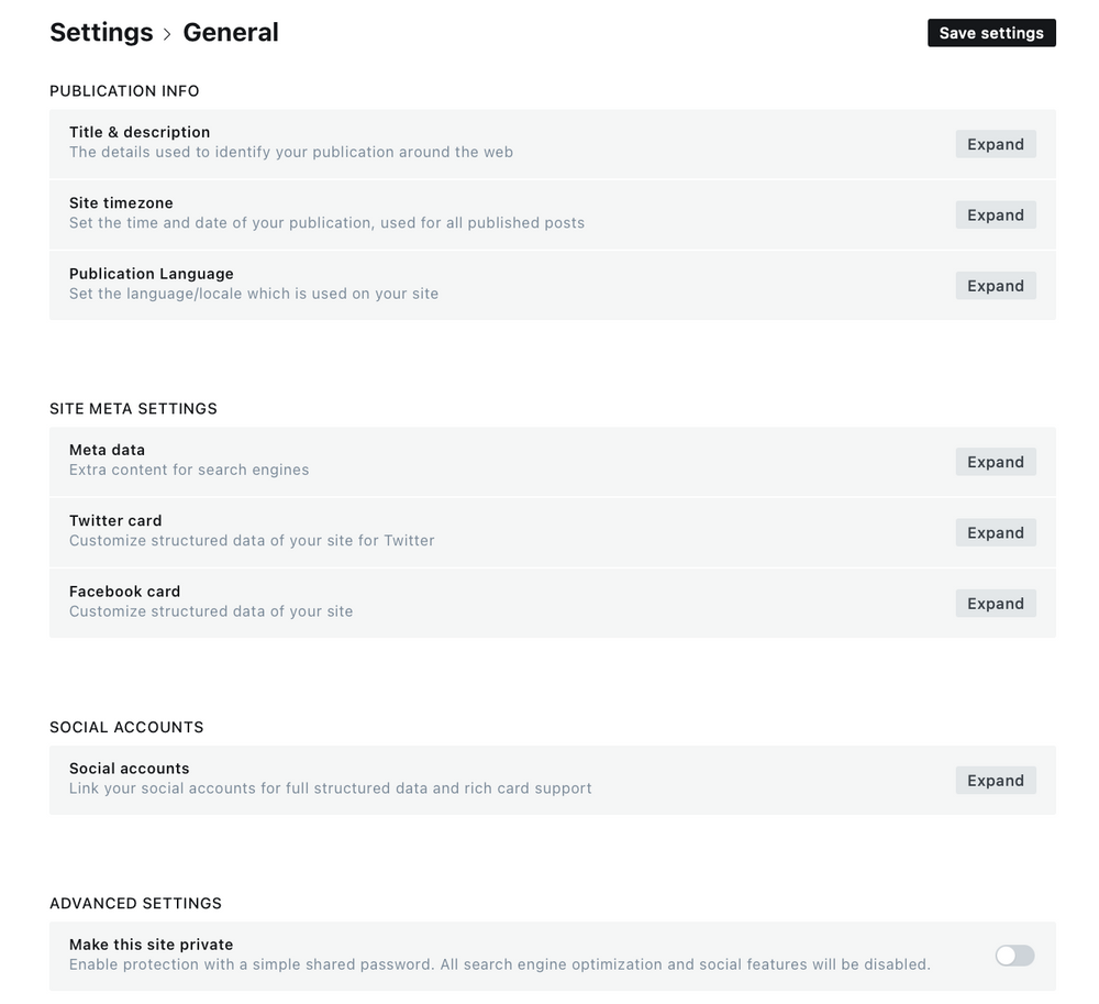 Edit your Ghost.org general and link your social media