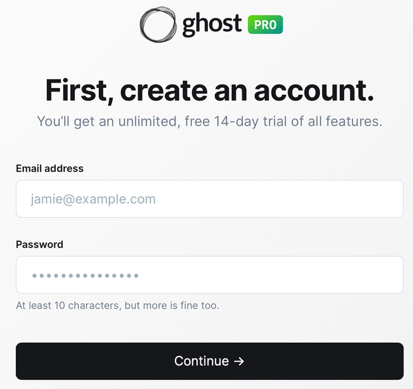 How to set up your Ghost.org account and billing
