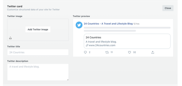 Edit your Ghost.org general and link your social media